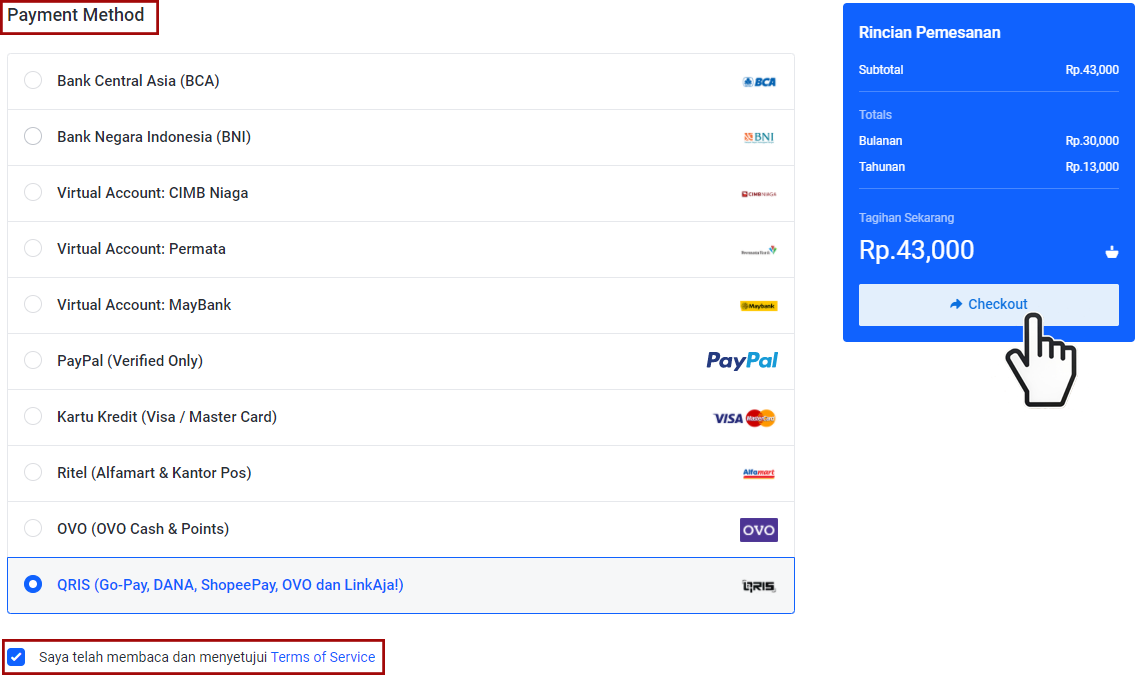 Panduan Pembayaran Via OVO QRIS - Panduan - Knowledgebase Hostingan