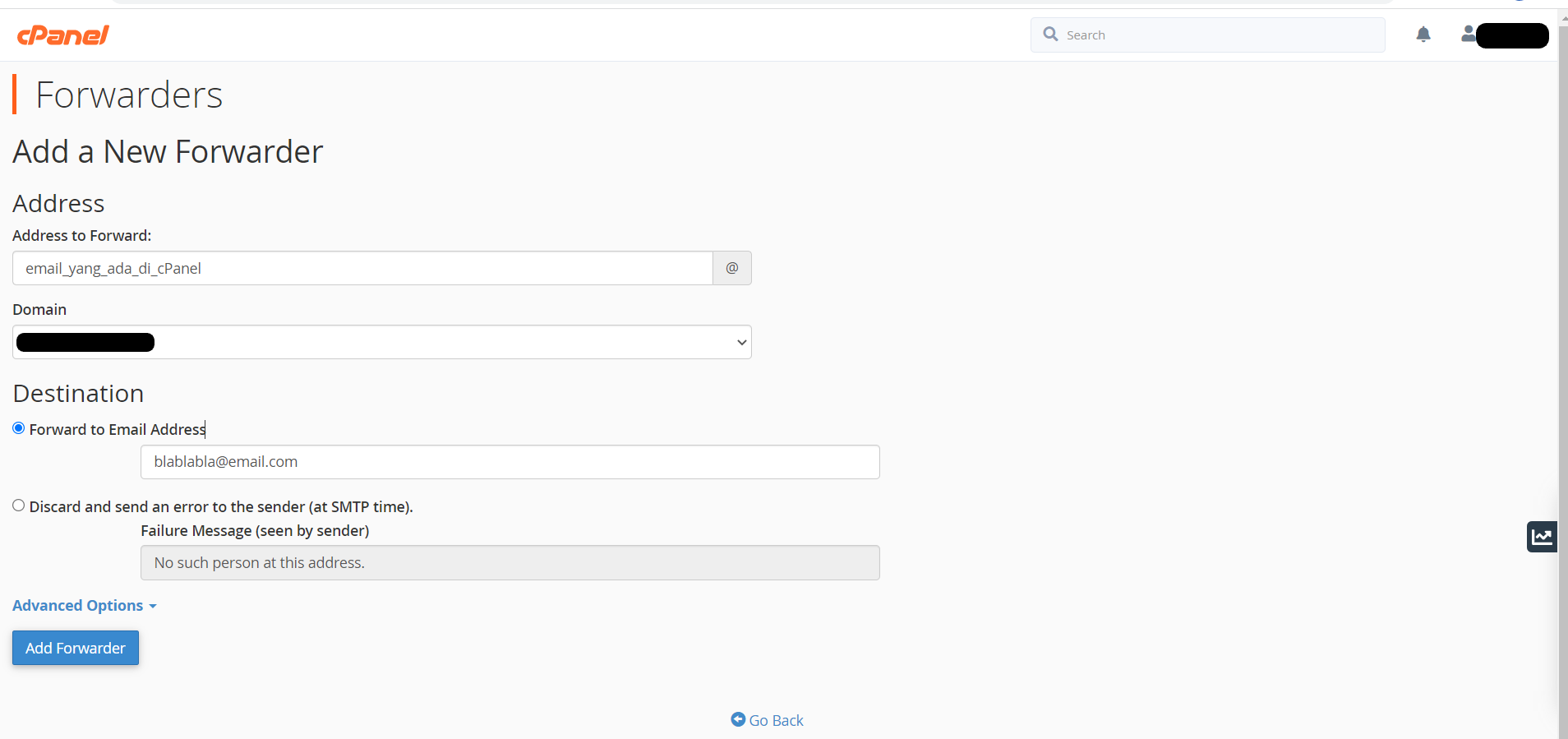 Membuat Email Forwarding di cPanel - Panduan - Knowledgebase Hostingan